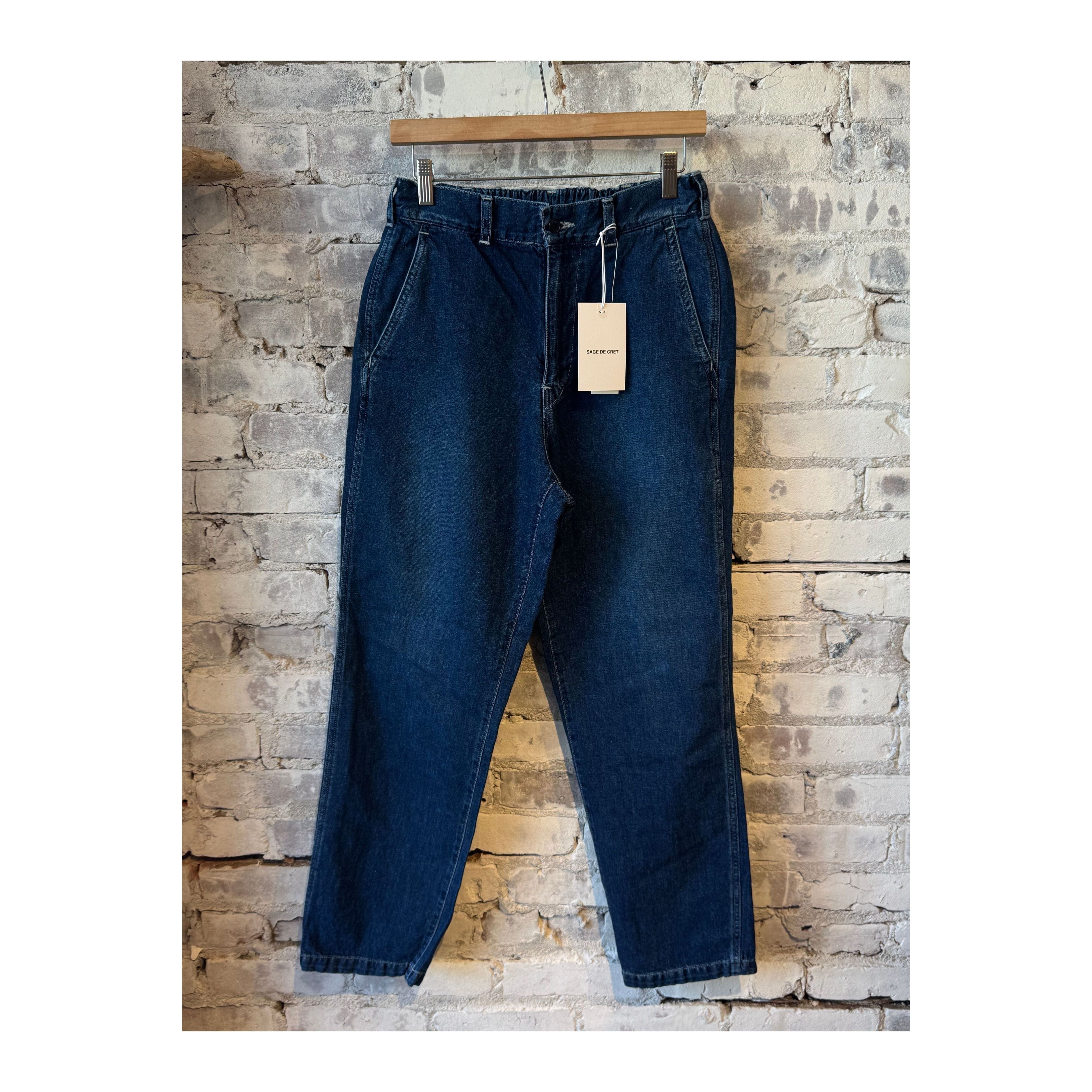 CO/LI Denim Peg Top Pants - Indigo Blue | DUNE + SALT
