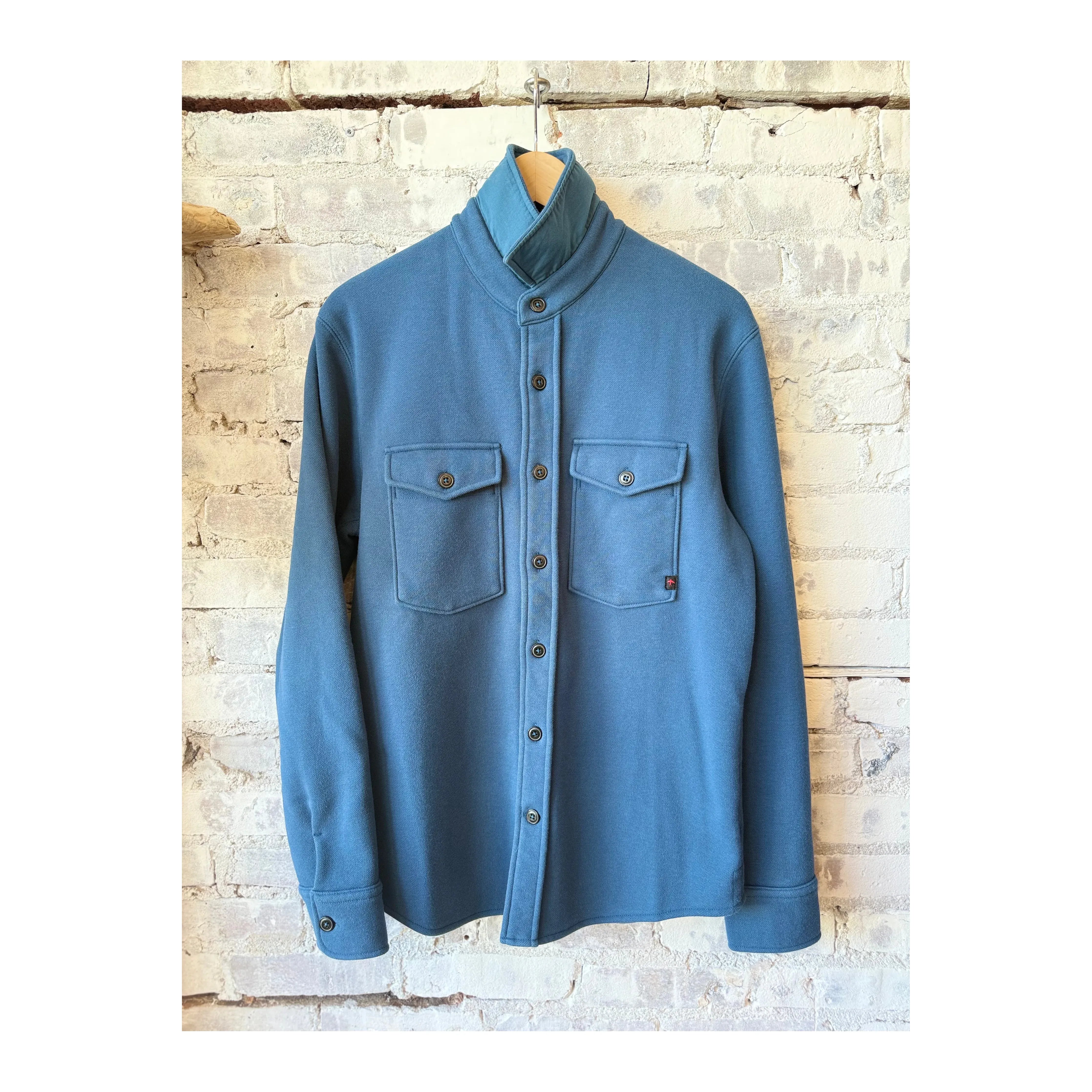 Pique Fleece Workshirt - Dark Marine – DUNE + SALT
